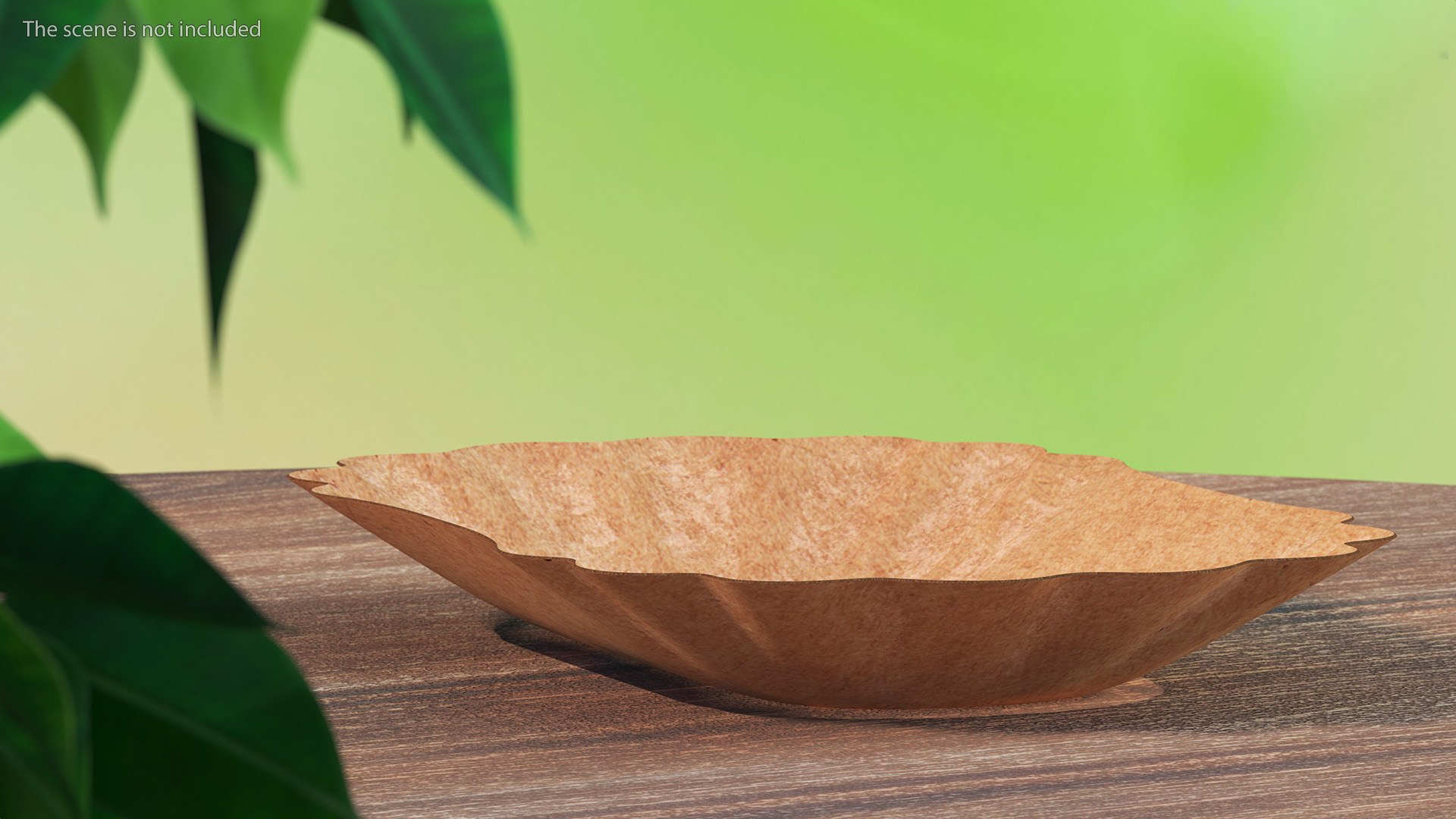 3D Brown Curly Paper Plate model - TurboSquid 2079662