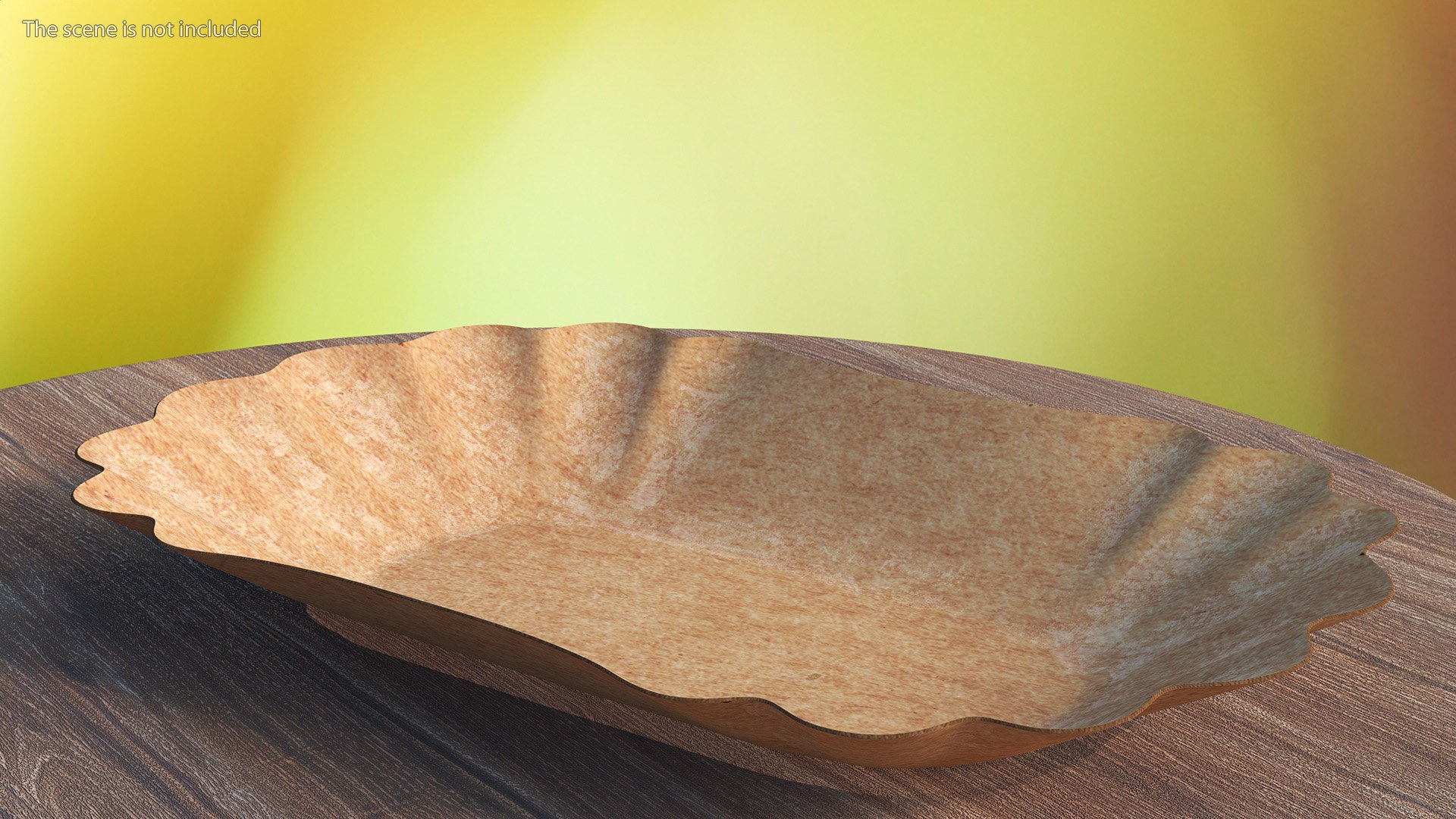 3D Brown Curly Paper Plate model - TurboSquid 2079662