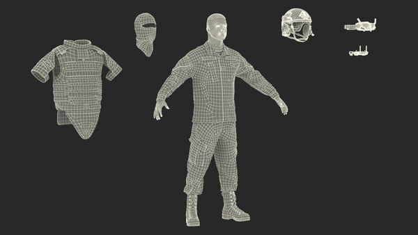 modelo 3d FPV Drone Operador militar Fur Rigged - TurboSquid 2199758