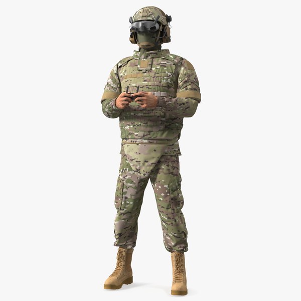 modelo 3d FPV Drone Operador militar Fur Rigged - TurboSquid 2199758