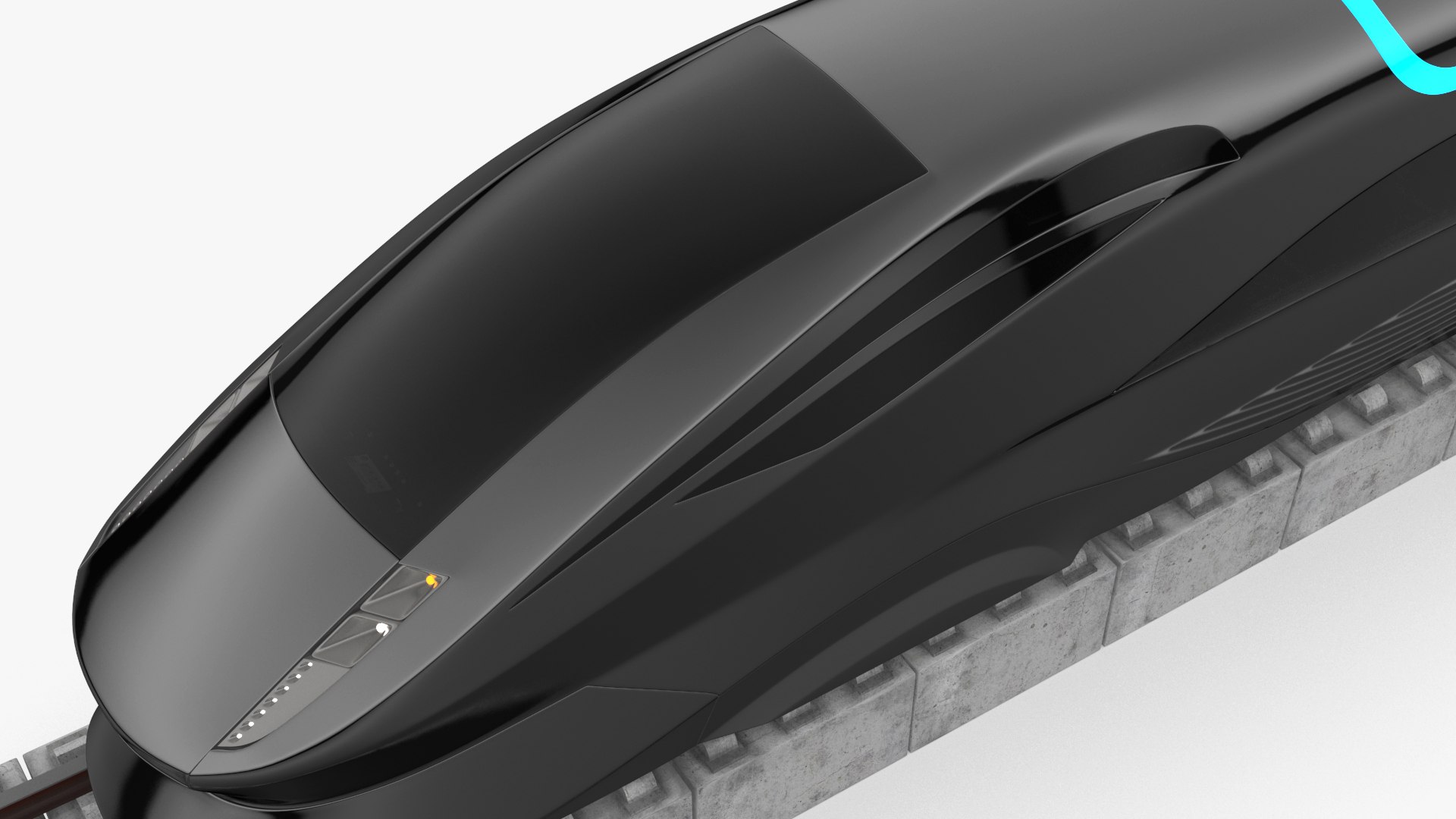 3D Futuristic Passenger Train On The Rails - TurboSquid 2261396