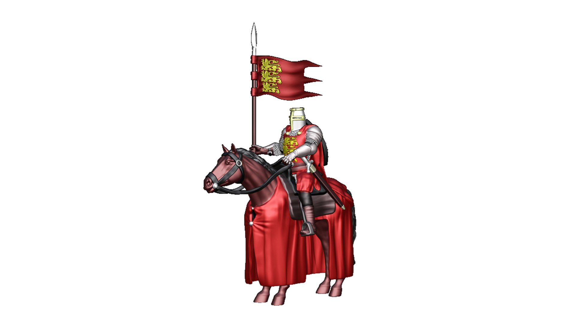 3D Model English Crusader Cavalry 1 - TurboSquid 2320130