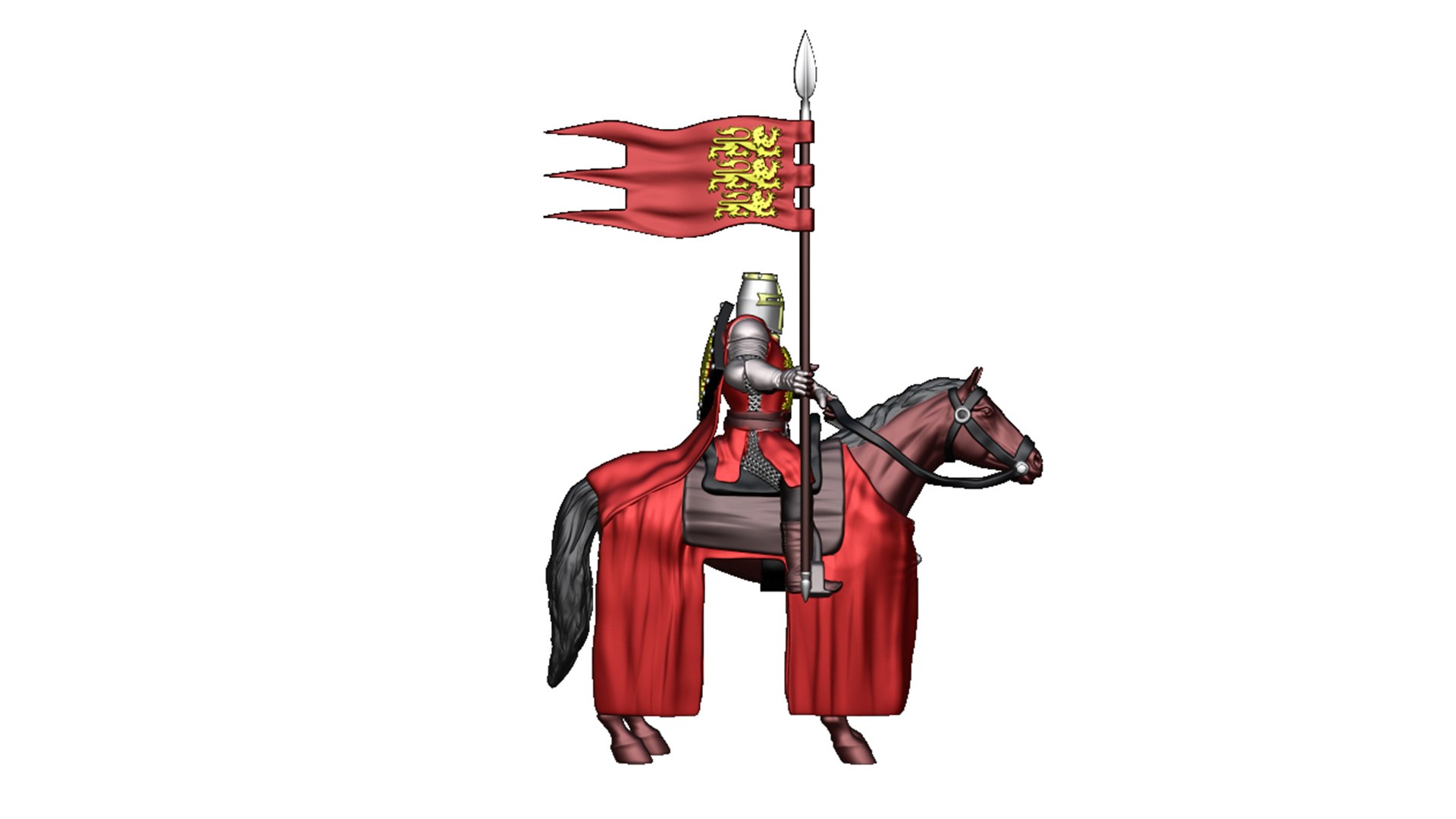 3D Model English Crusader Cavalry 1 - TurboSquid 2320130