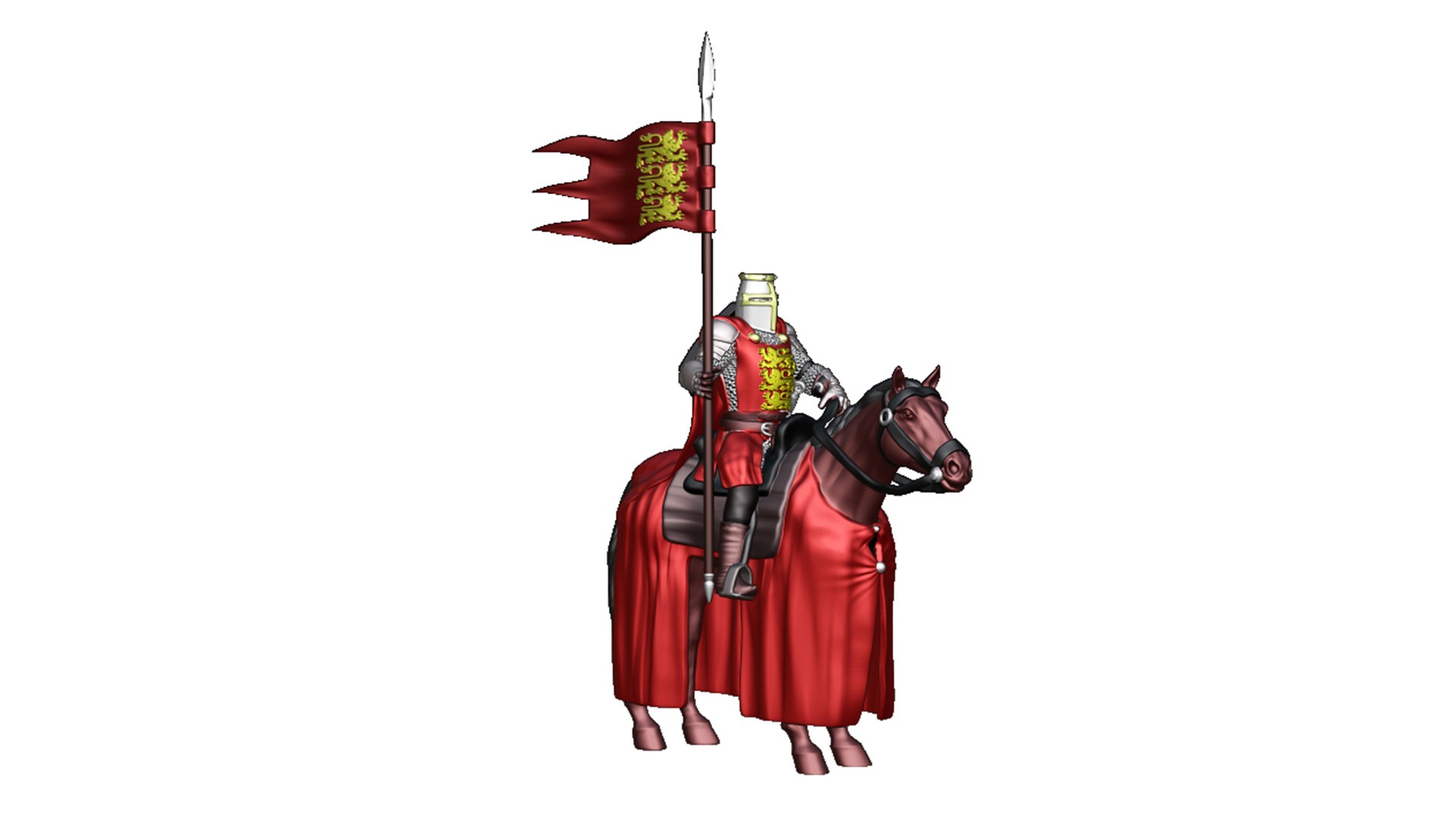3D Model English Crusader Cavalry 1 - TurboSquid 2320130