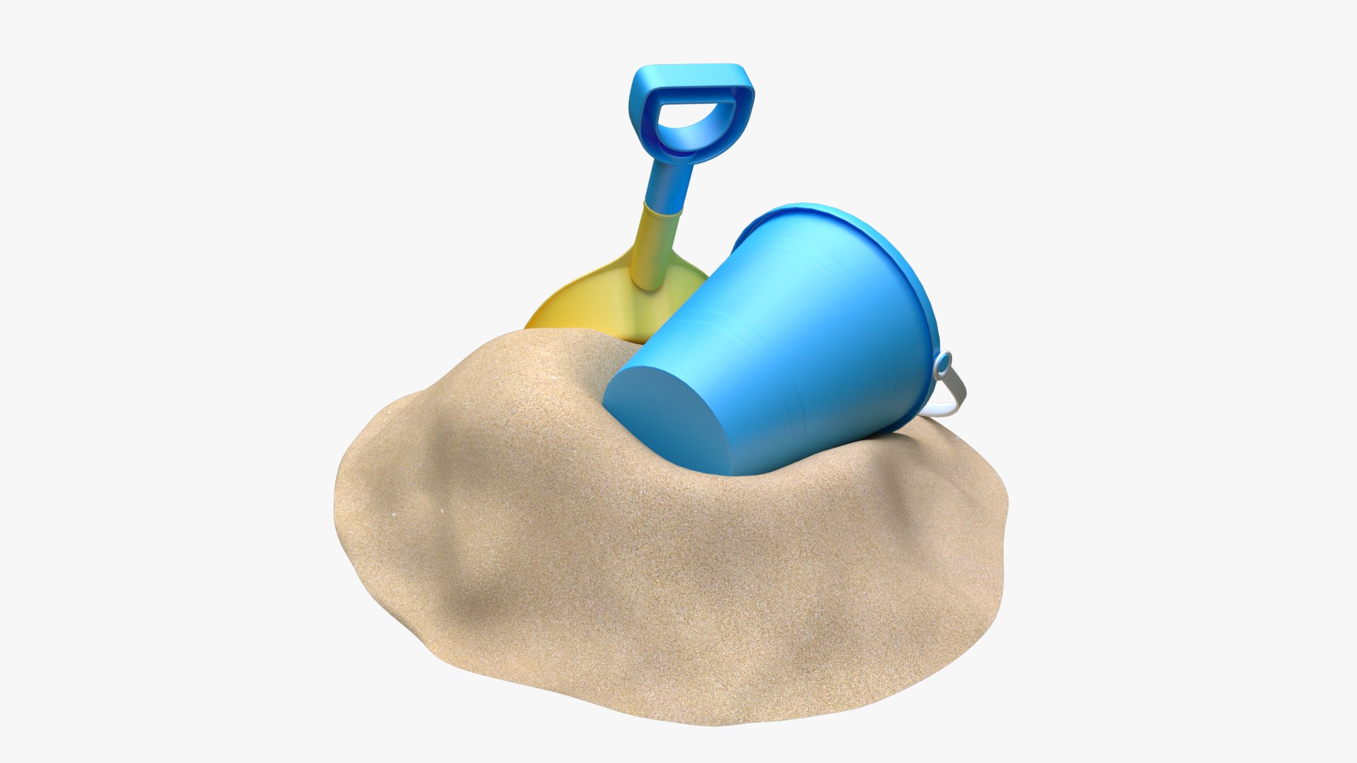 3D Bucket Shovel Sand - TurboSquid 1593112