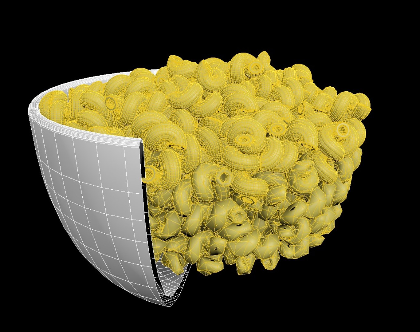 3d model pasta food