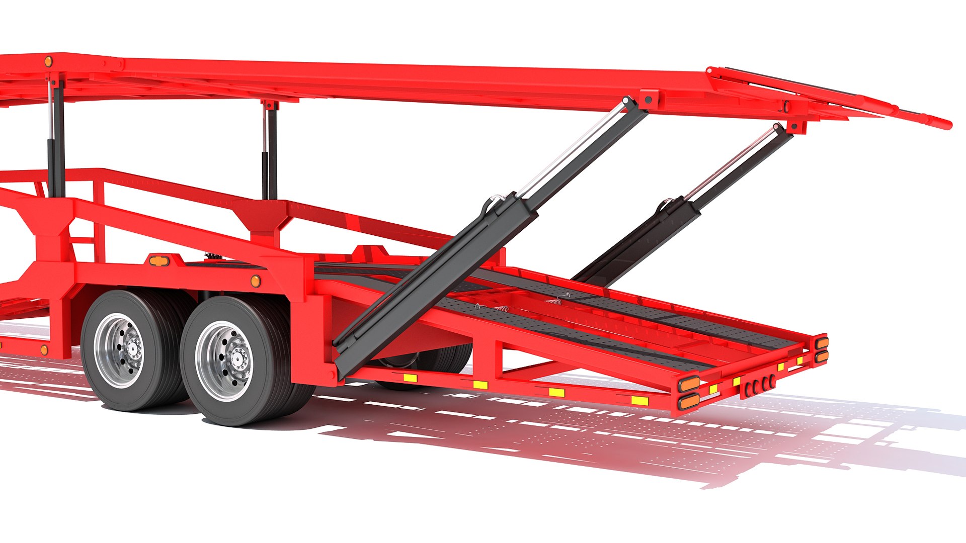 3D Car Hauler Trailer Semi Truck Model - TurboSquid 2262911