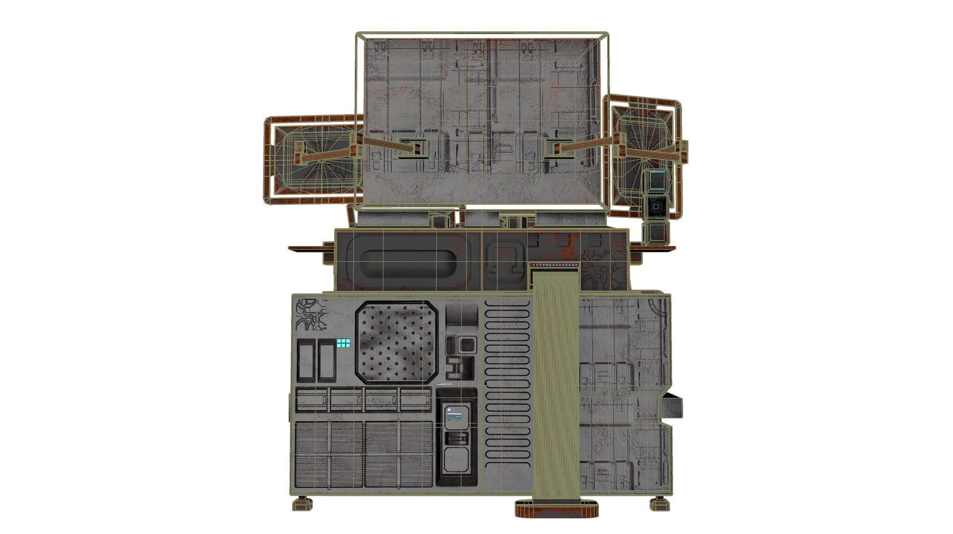 Game Ready Cyberpunk Rusty Table Model - TurboSquid 2283017