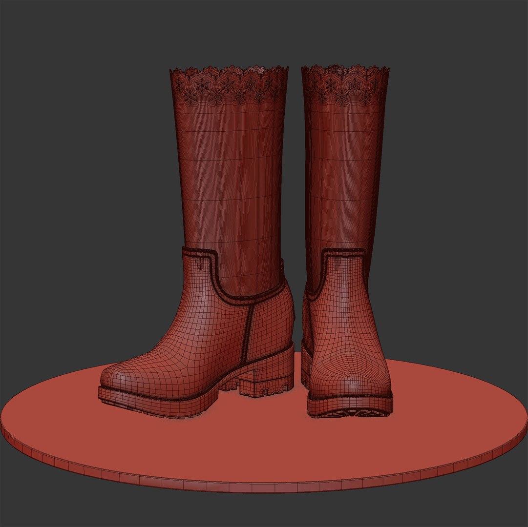 3D Moncler Simone Rocha Rebekah Rain Boots - TurboSquid 1752711