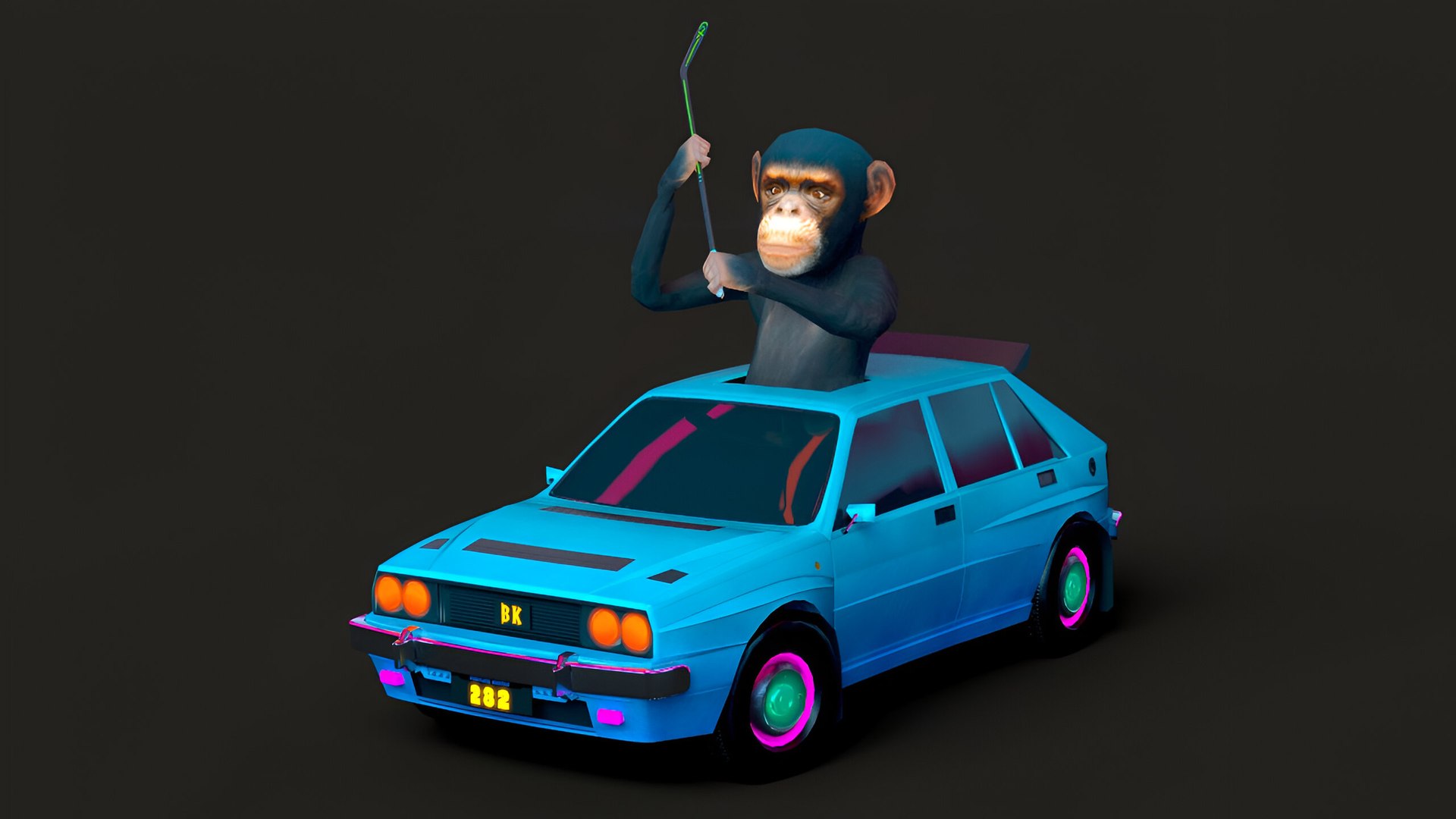 Charade Car - Game Ready 3D Model - TurboSquid 2343563