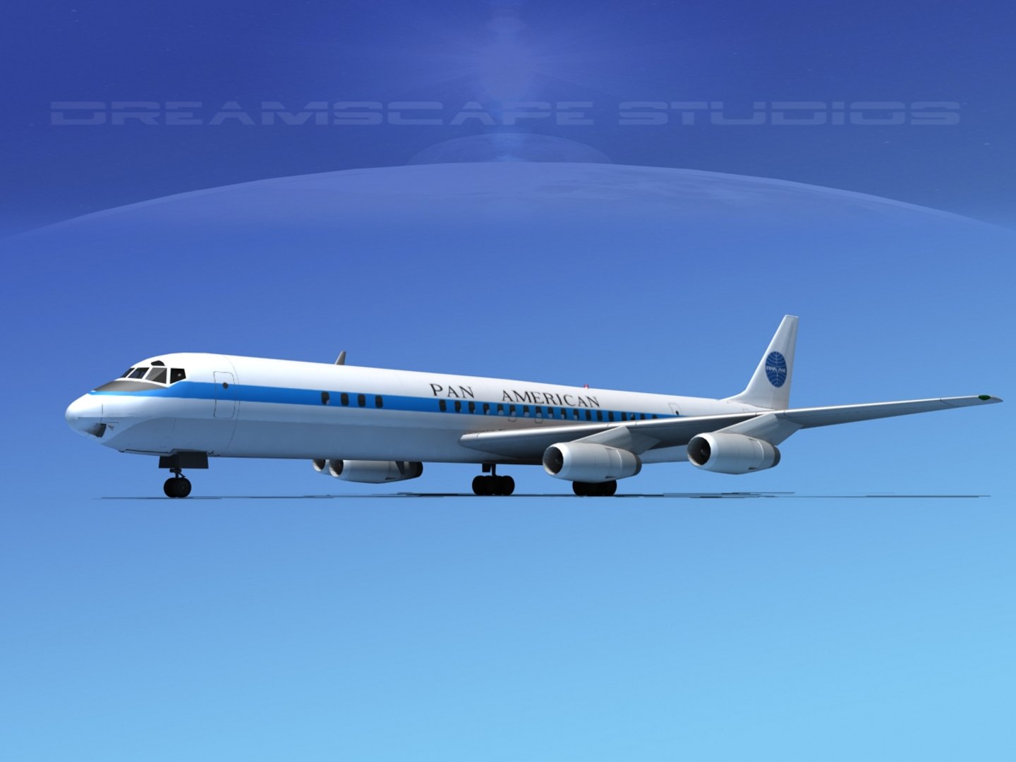 3d Douglas Dc-8 Model