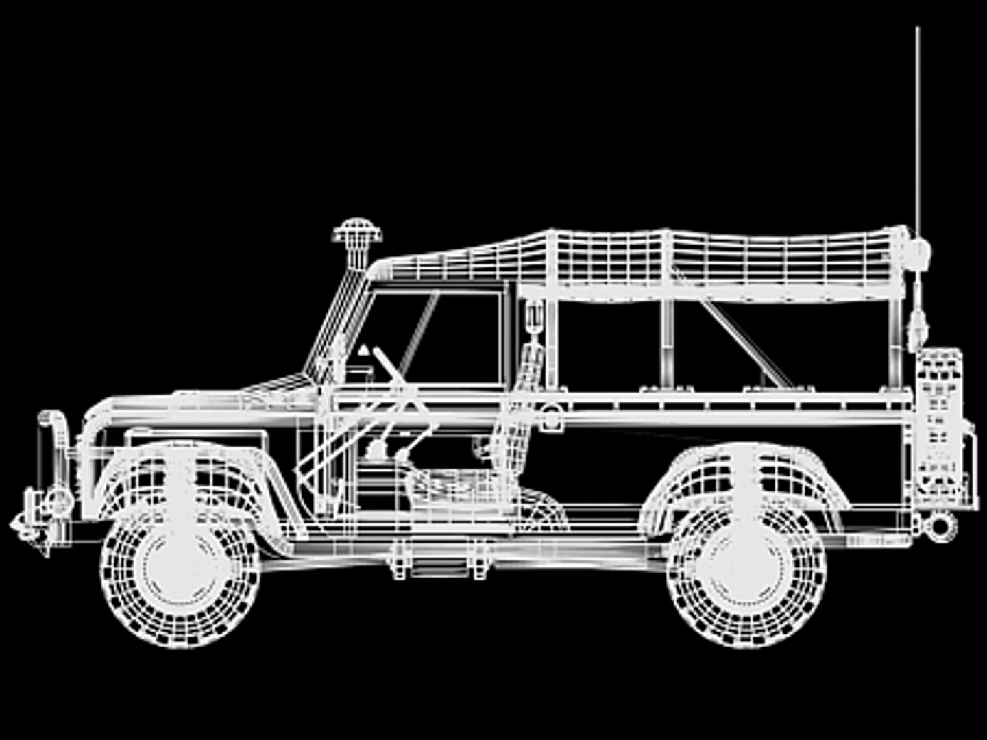 Defender Military Jeep 3ds