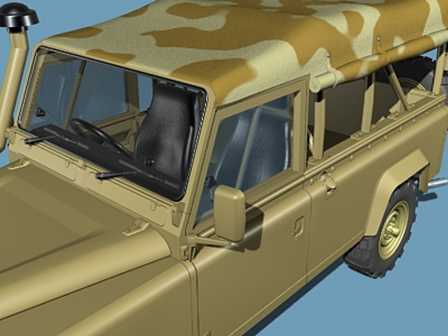 Defender Military Jeep 3ds