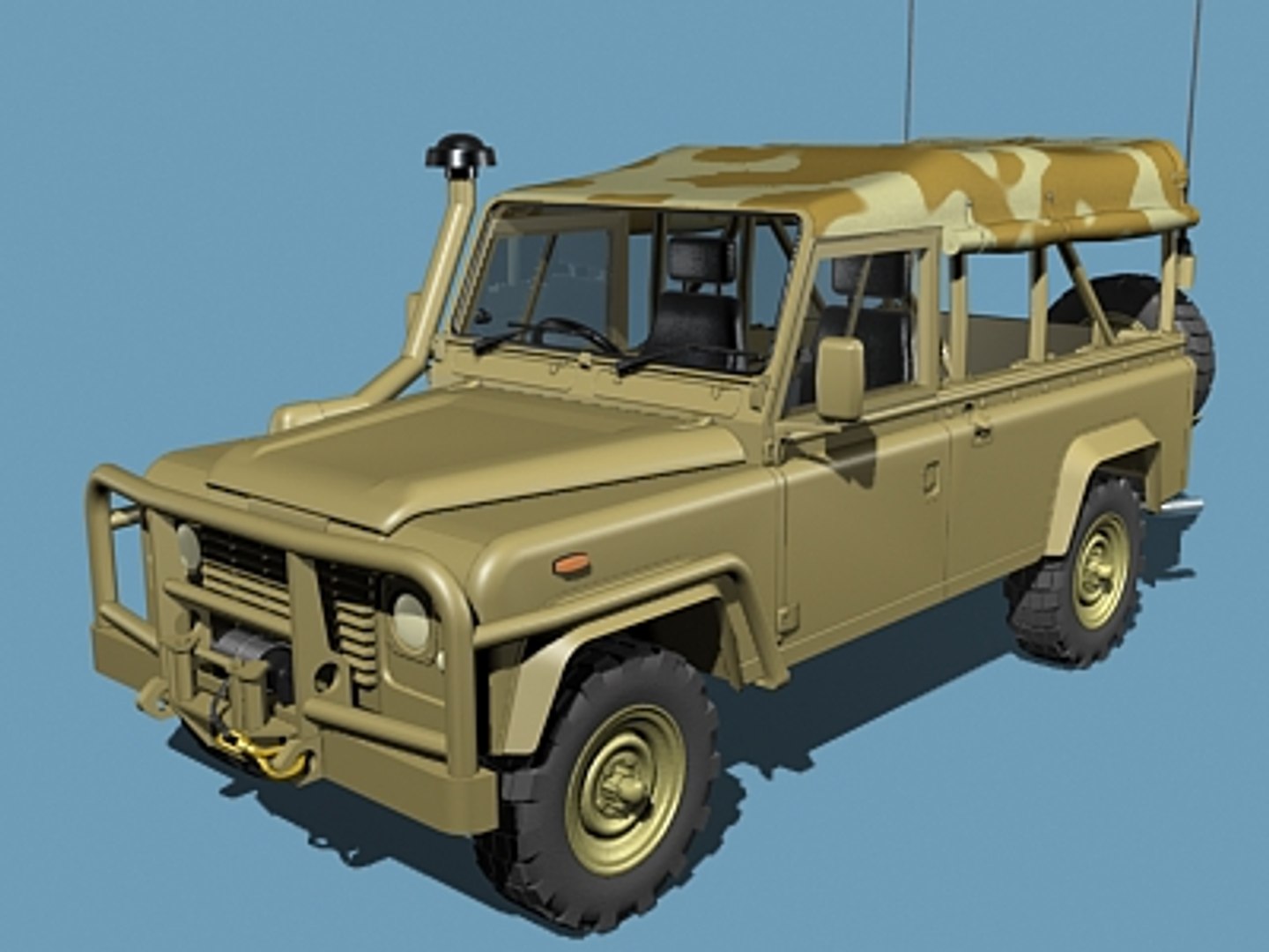 Defender Military Jeep 3ds