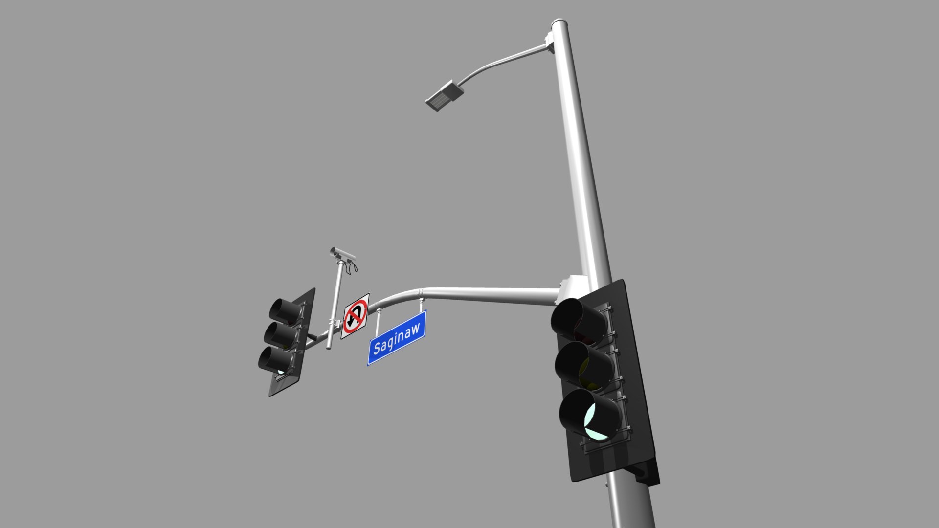 California Traffic Signal 3d Model