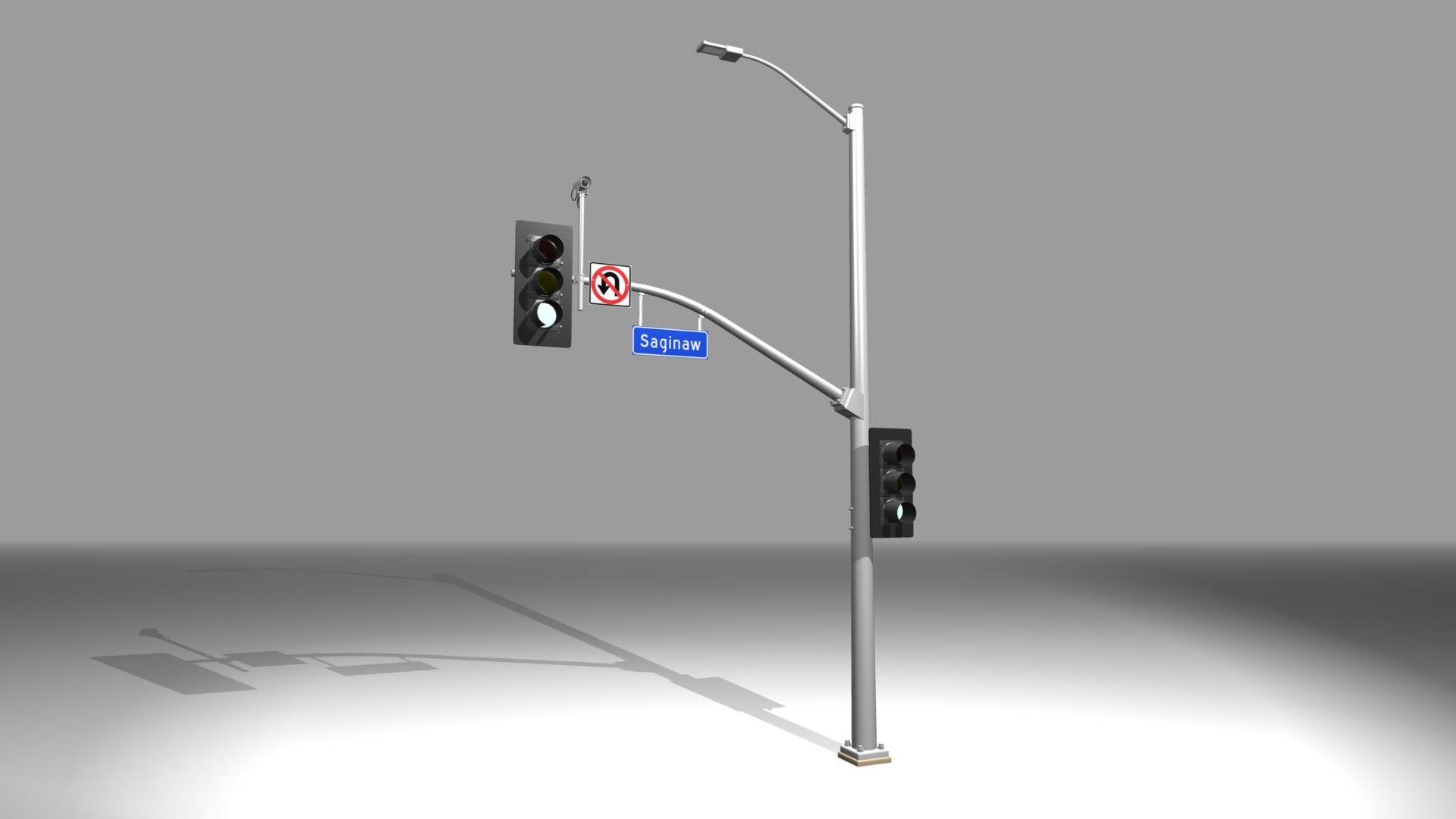 California Traffic Signal 3d Model