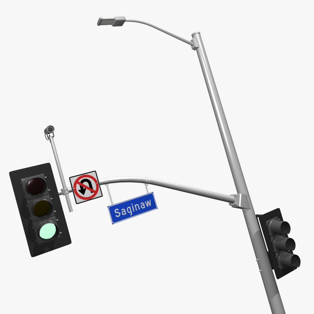 California Traffic Signal 3d Model