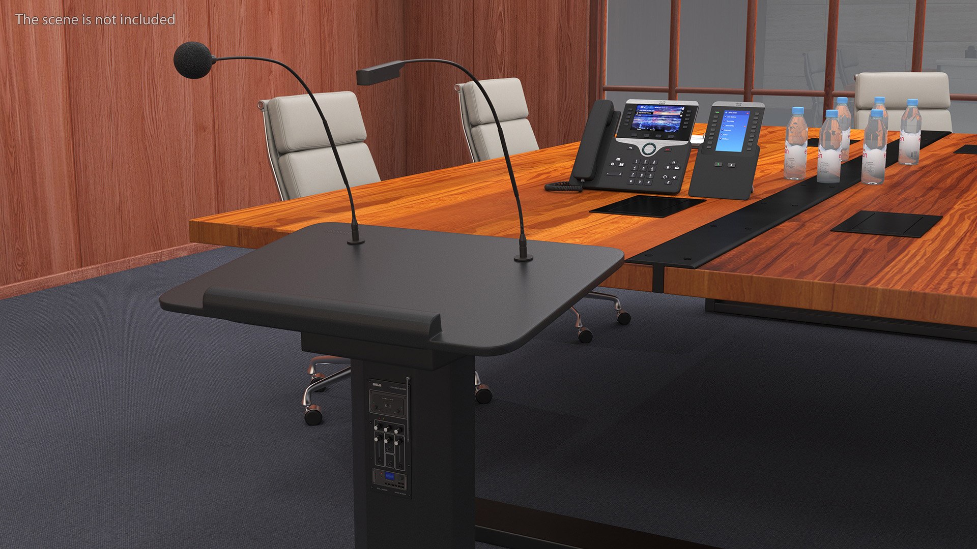 Lectern System Podium Ahuja ASL-3000R Black 3D Model - TurboSquid 2063602