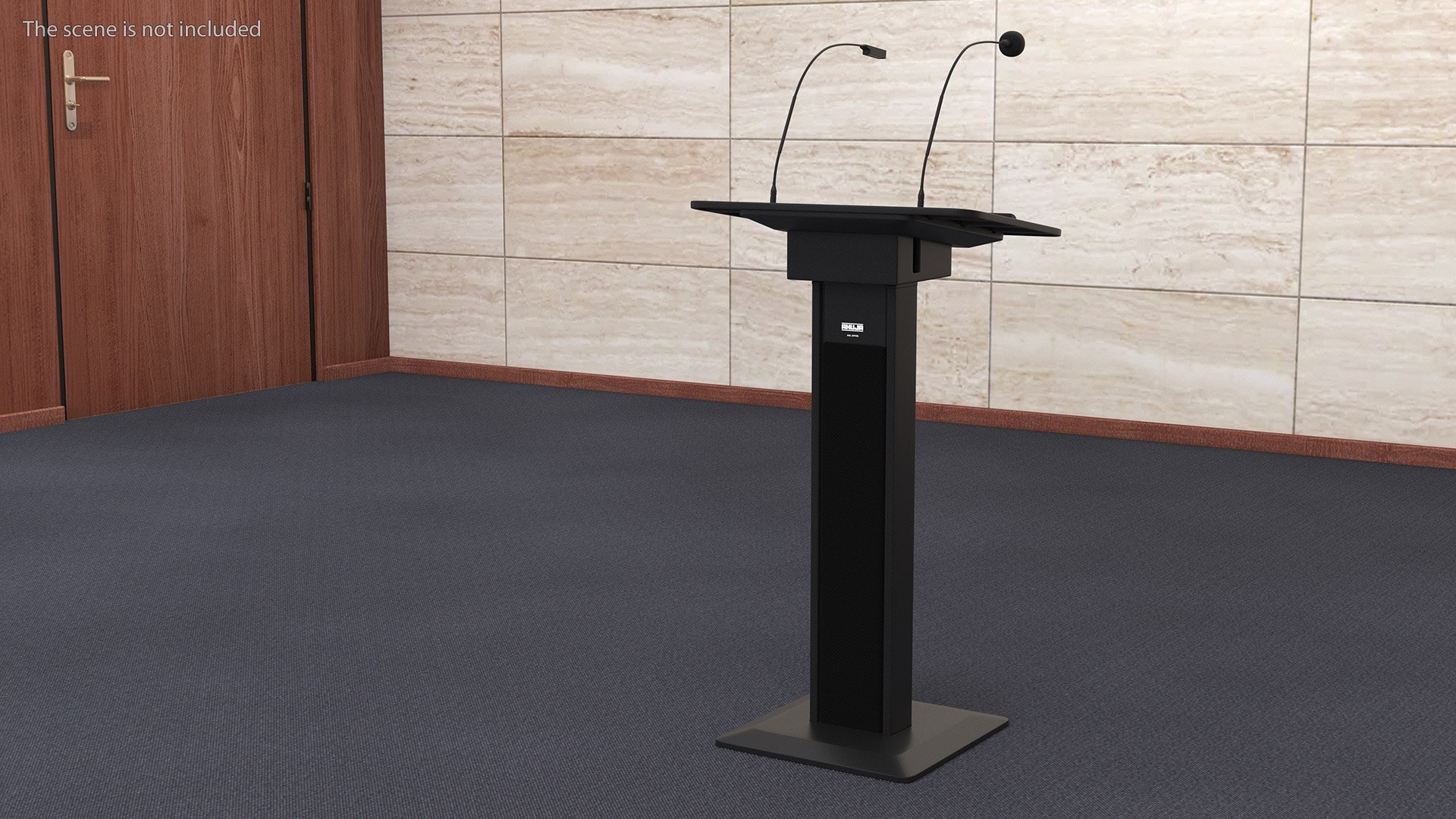 Lectern System Podium Ahuja ASL-3000R Black 3D Model - TurboSquid 2063602