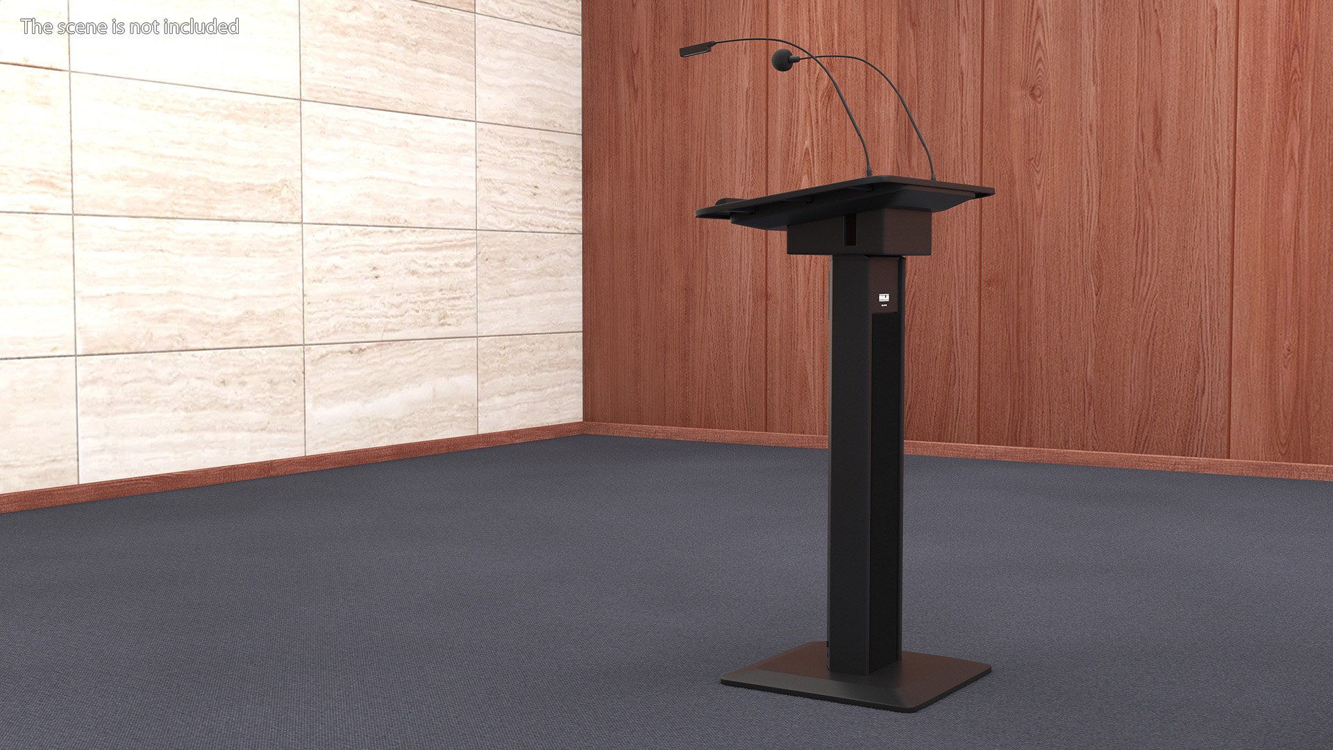 Lectern System Podium Ahuja ASL-3000R Black 3D Model - TurboSquid 2063602