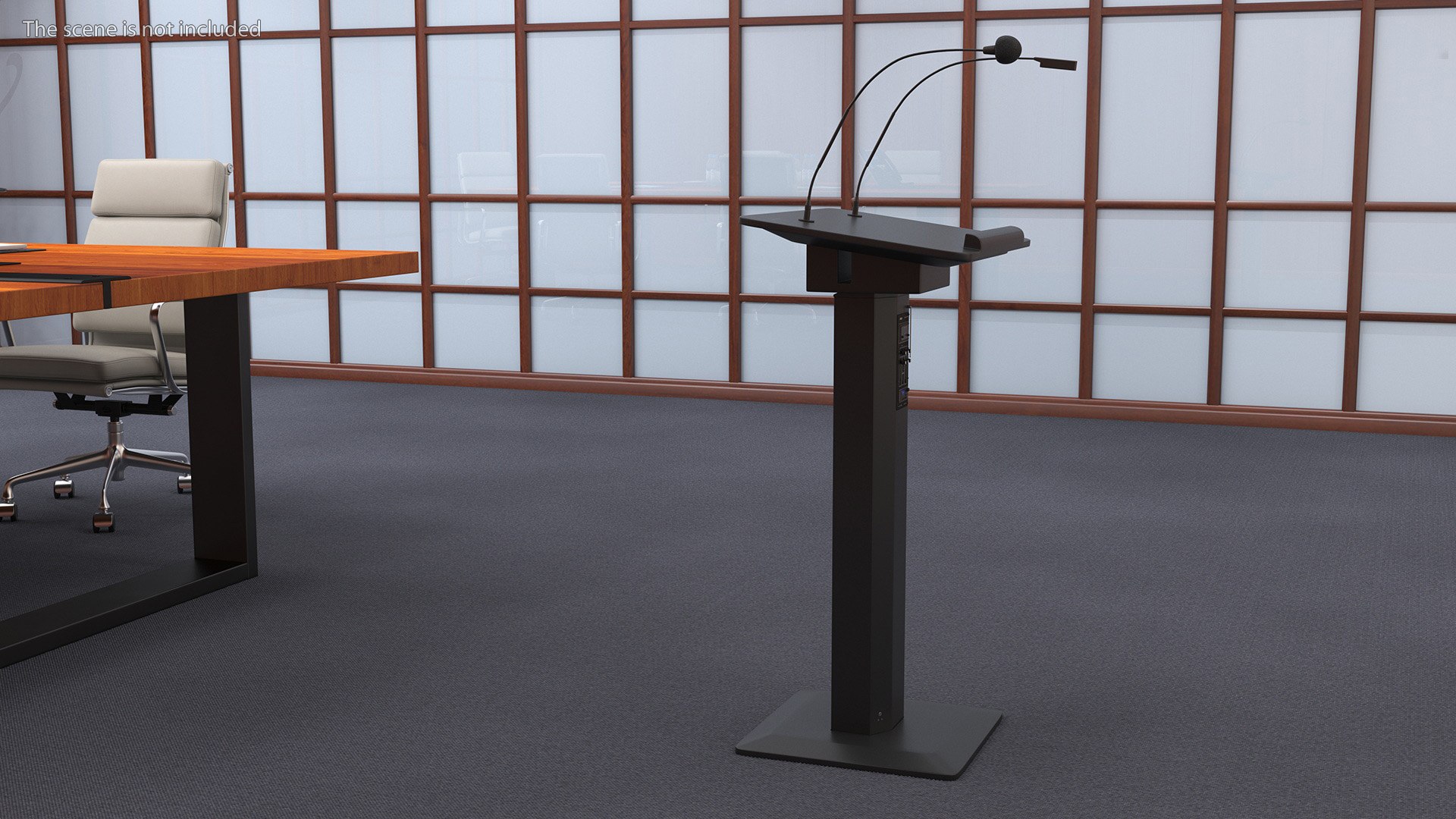 Lectern System Podium Ahuja ASL-3000R Black 3D Model - TurboSquid 2063602