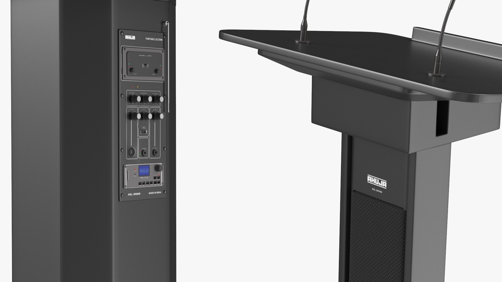 Lectern System Podium Ahuja ASL-3000R Black 3D model - TurboSquid 2063602
