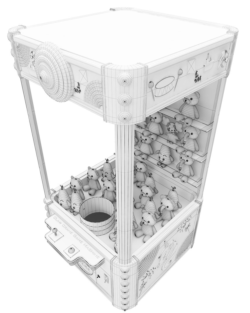 3D Claw Crane Arcade Game Machine Model - TurboSquid 2218205