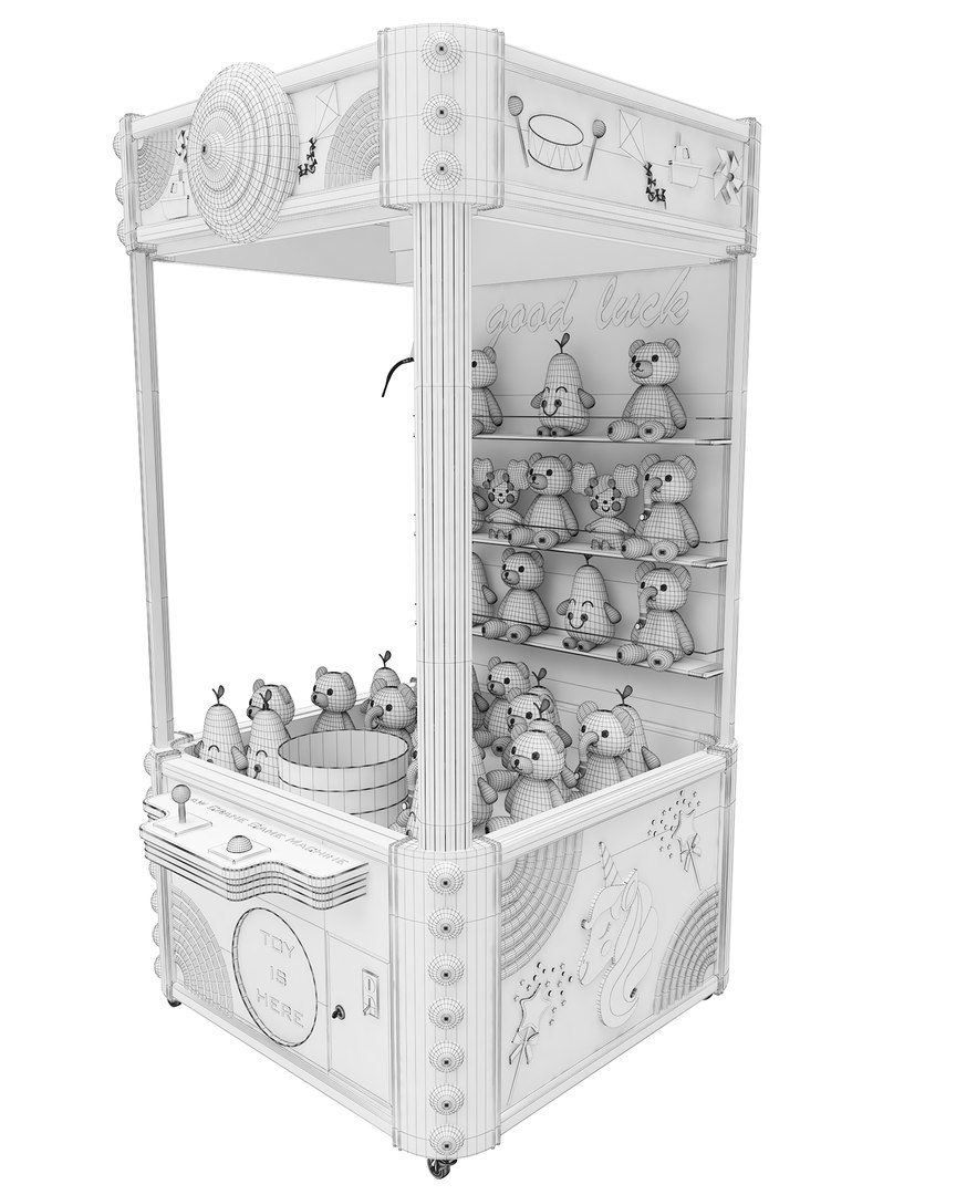 3D Claw Crane Arcade Game Machine Model - TurboSquid 2218205