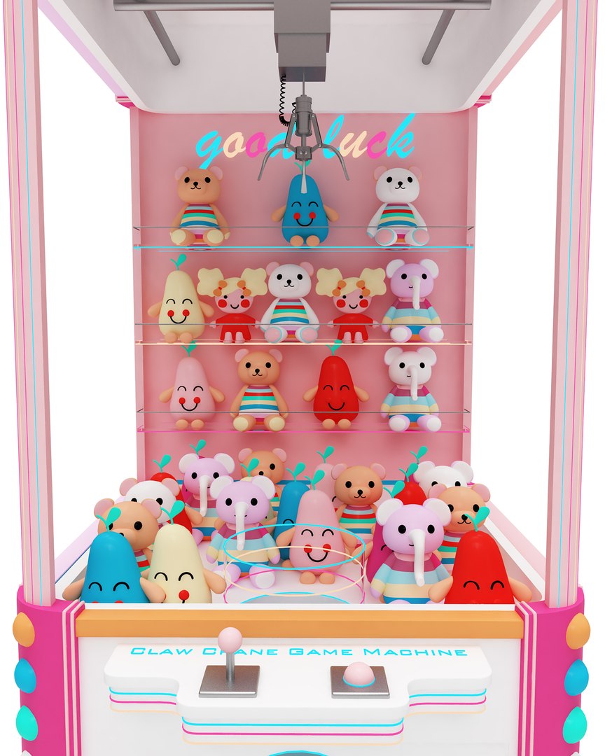 3D Claw Crane Arcade Game Machine Model - TurboSquid 2218205
