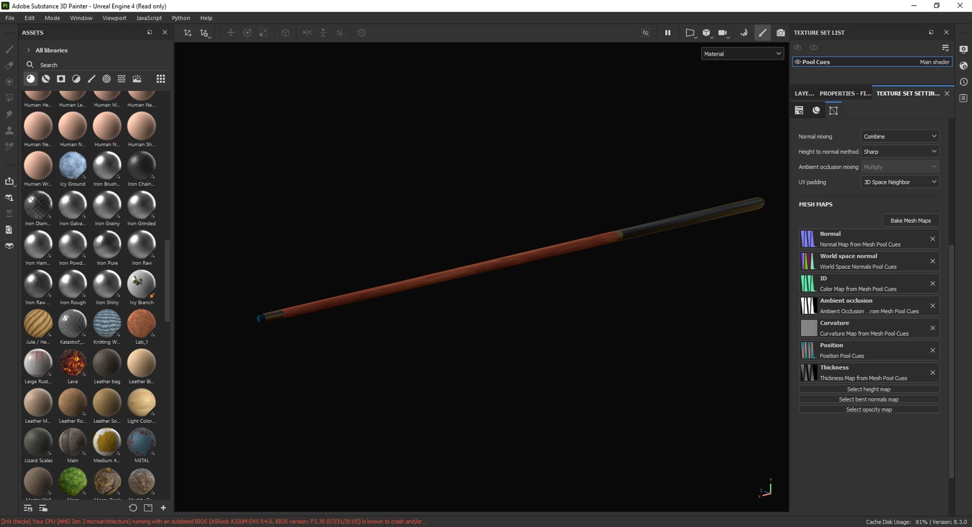 3D Pool Cues - TurboSquid 2149107