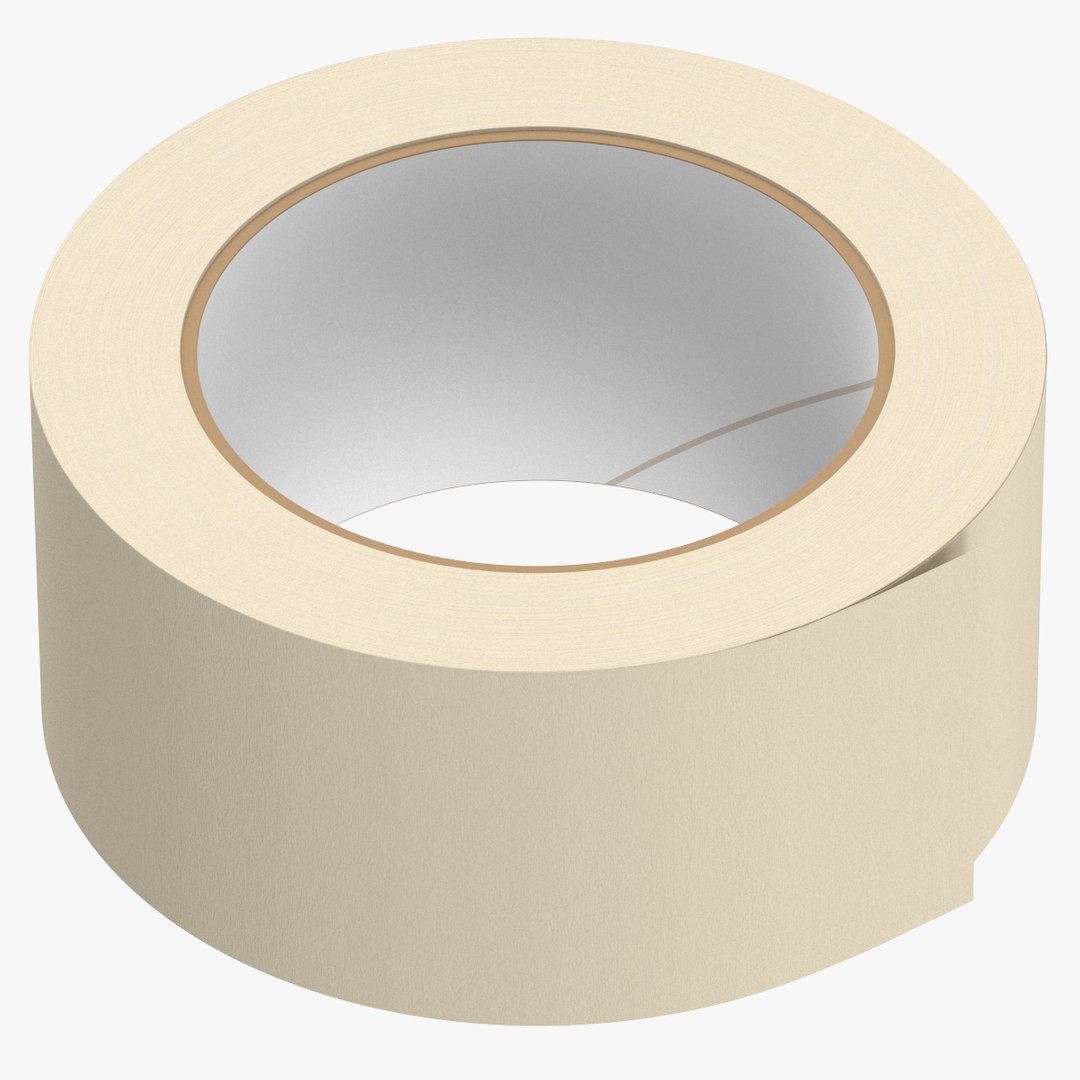 3D model Masking Tape 7 Inch Beige and Blue - TurboSquid 2098365