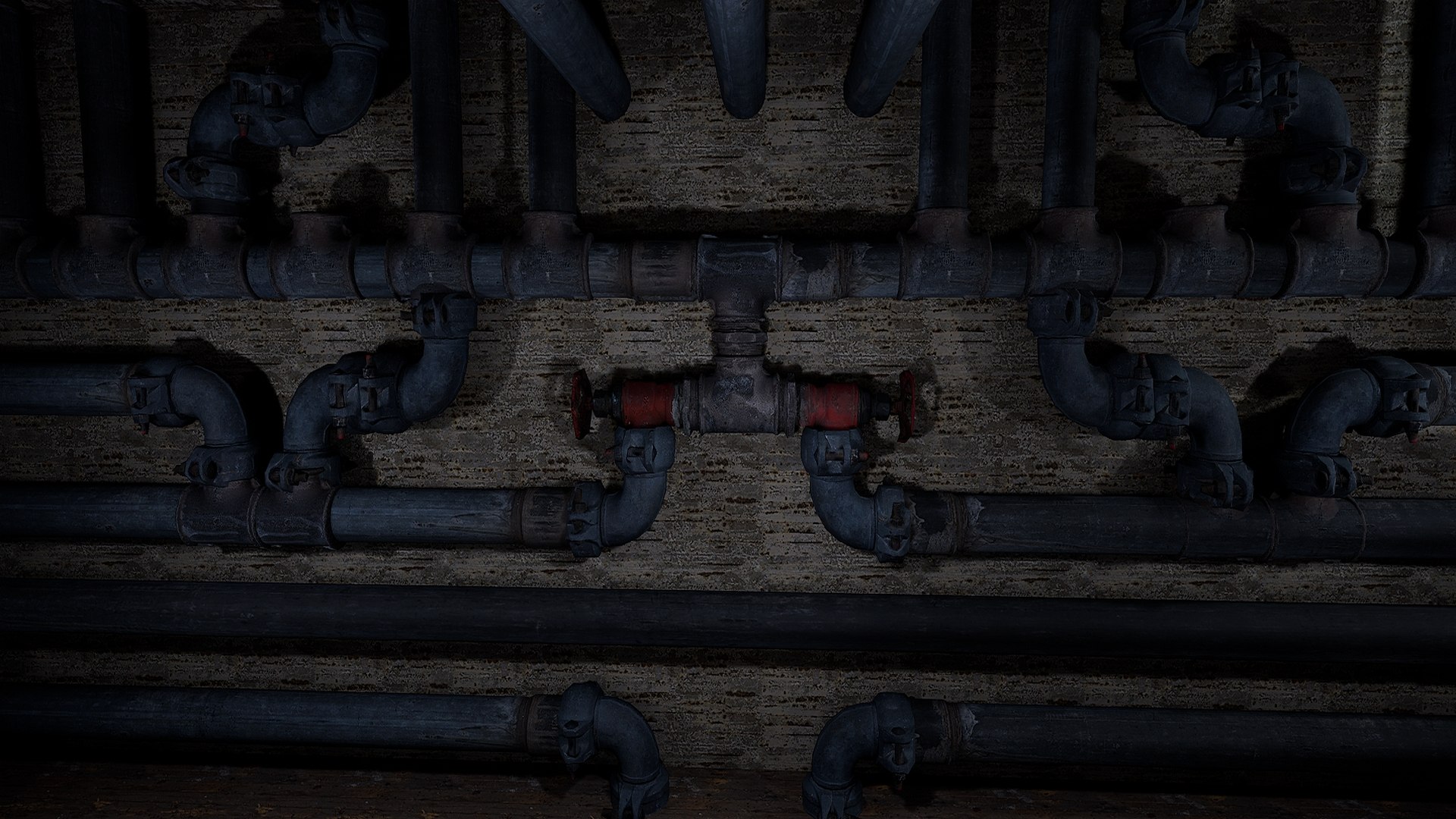 3D Rusty Dark Horror Basement Floor 3 Rooms Model - TurboSquid 2375273