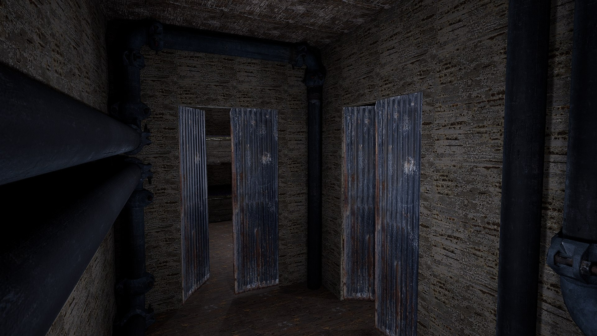 3D Rusty Dark Horror Basement Floor 3 Rooms Model - TurboSquid 2375273