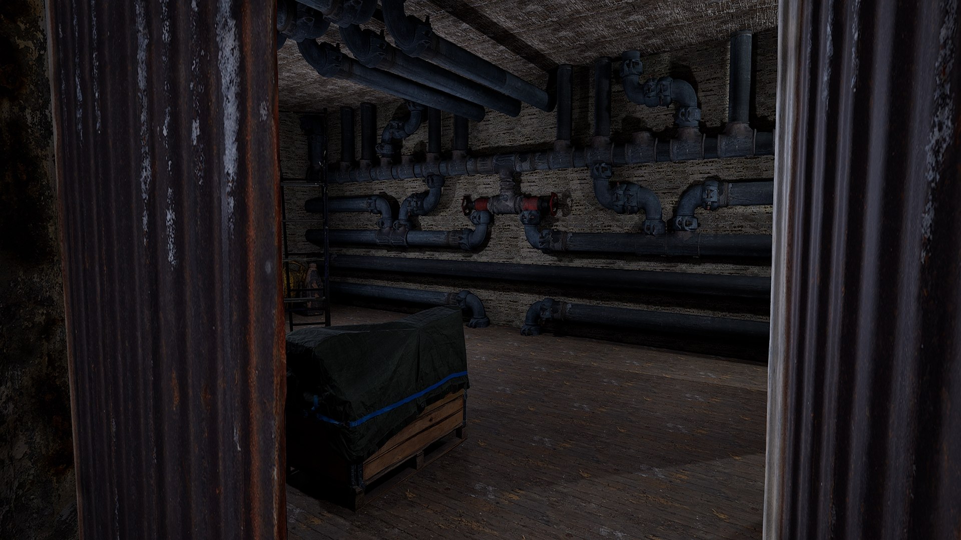 3D Rusty Dark Horror Basement Floor 3 Rooms Model - TurboSquid 2375273