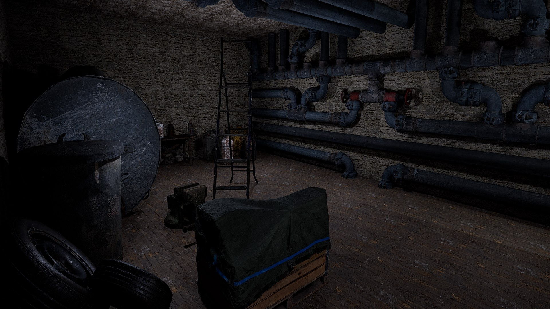 3D Rusty Dark Horror Basement Floor 3 Rooms Model - TurboSquid 2375273
