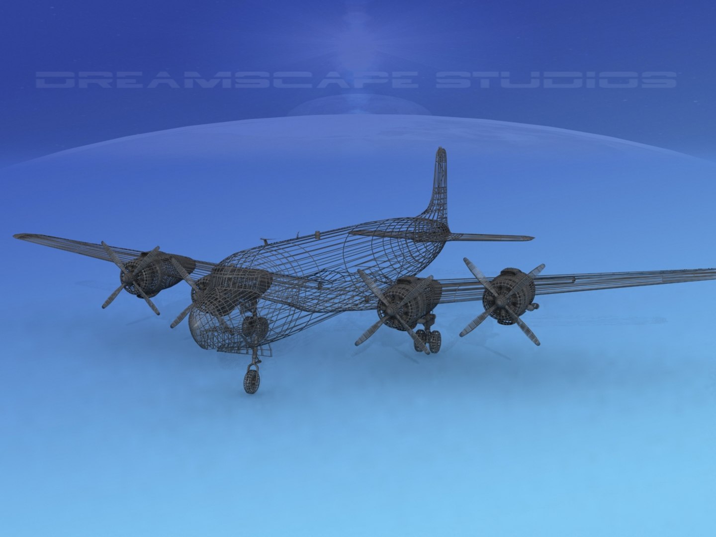 3d Douglas Dc-7c Dc-7 Model