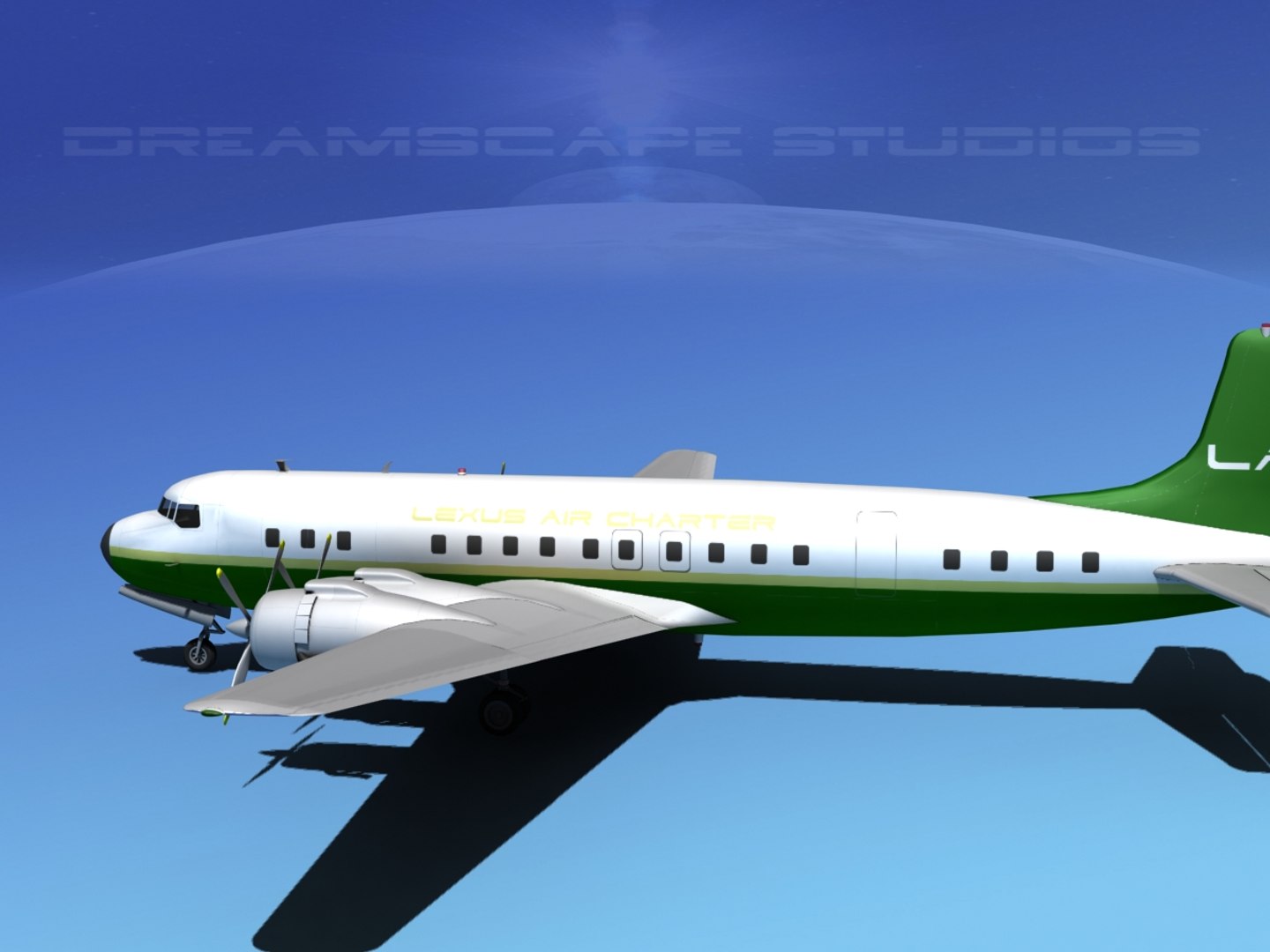 3d Douglas Dc-7c Dc-7 Model