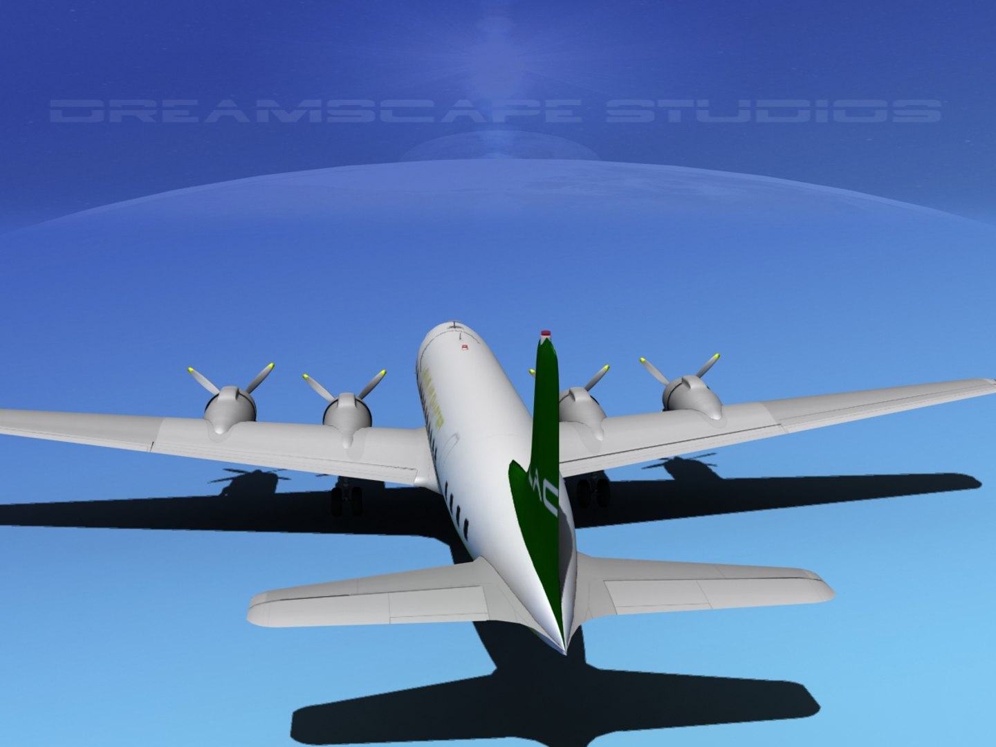 3d Douglas Dc-7c Dc-7 Model