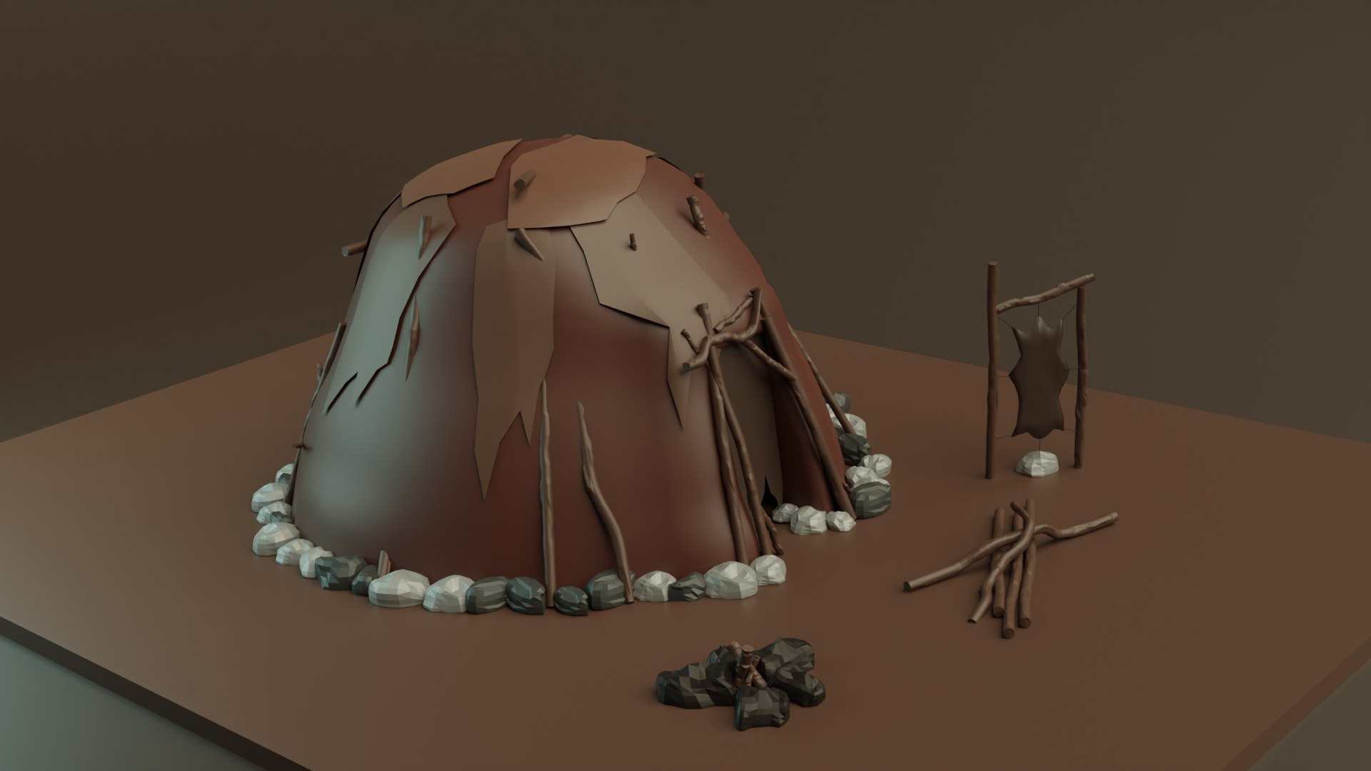 3D Model LowPoly 3D Model Of A Pre-historic House - TurboSquid 2004428