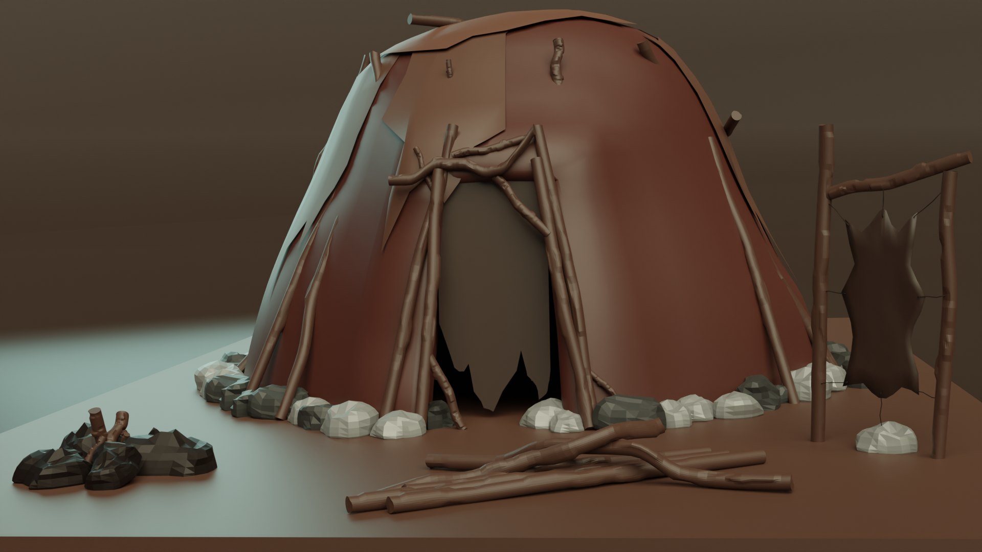 3D Model LowPoly 3D Model Of A Pre-historic House - TurboSquid 2004428