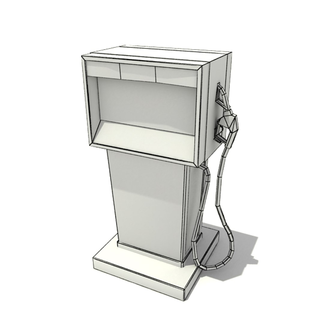 3d Low-poly Gas Pump