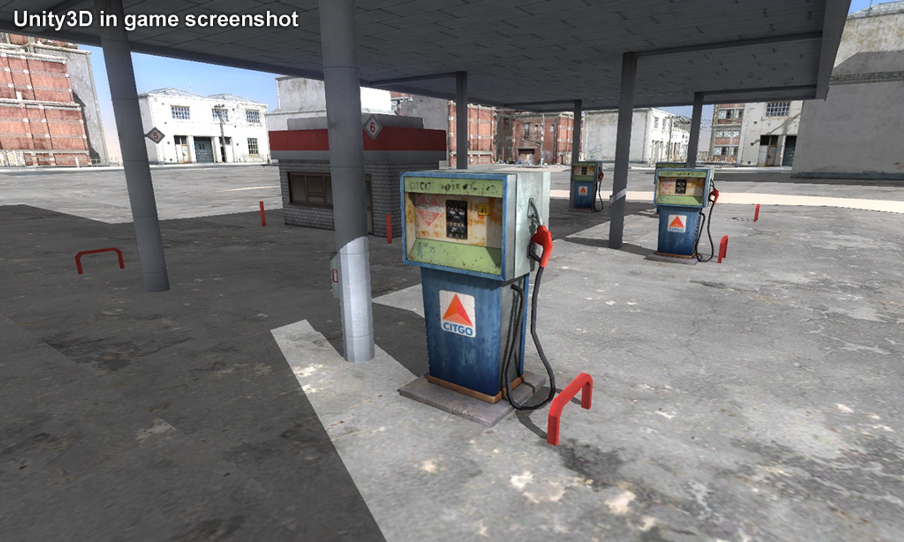 3d Low-poly Gas Pump