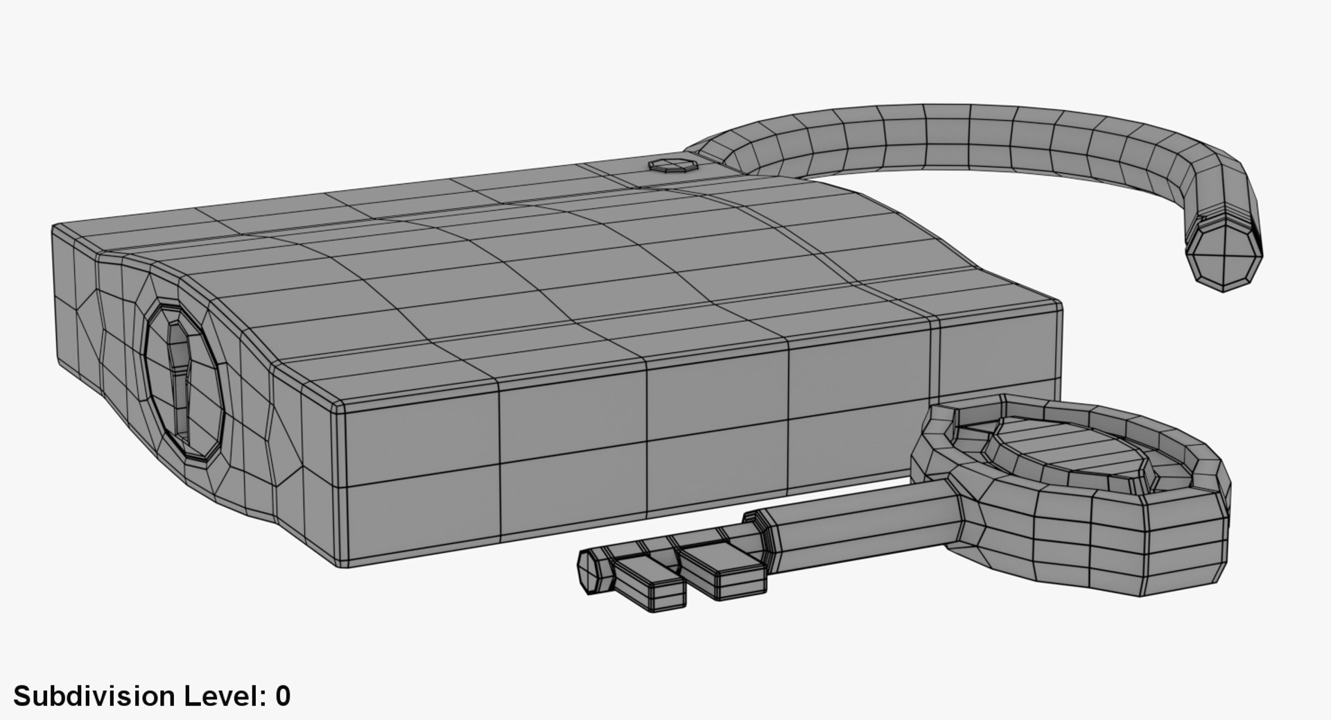 Lock Key Padlock 3d Model