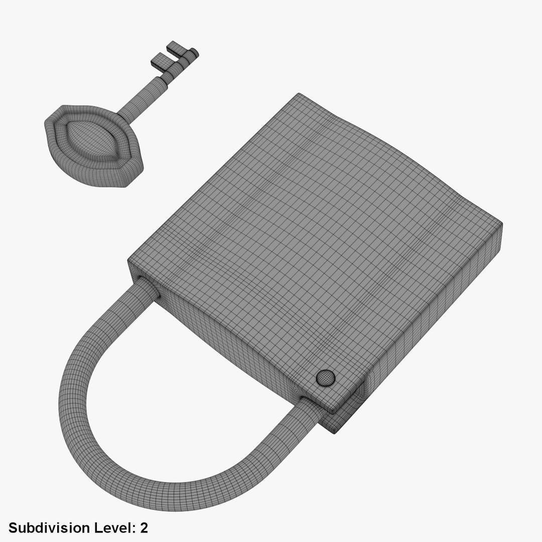 Lock Key Padlock 3d Model