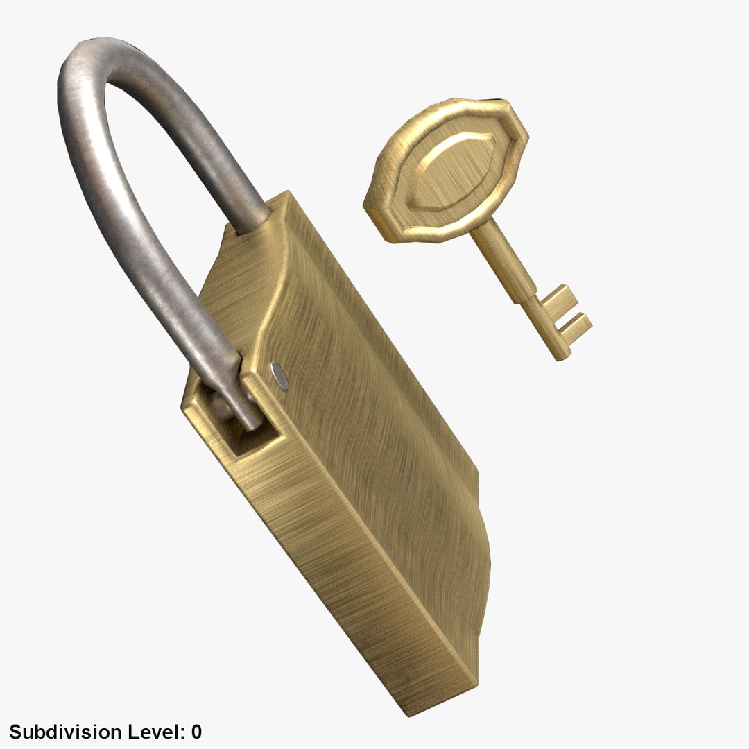 Lock Key Padlock 3d Model