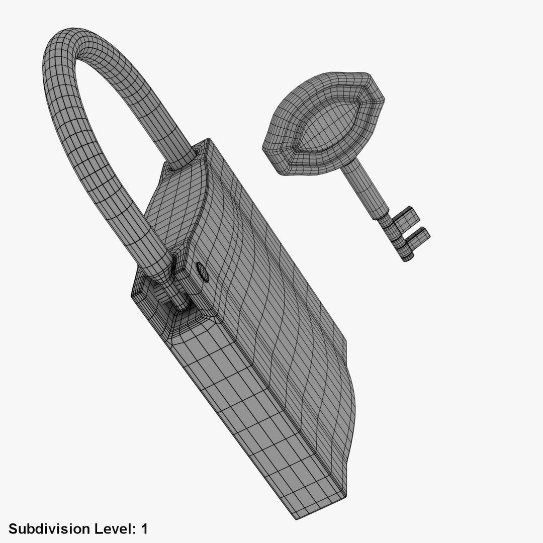 Lock Key Padlock 3d Model
