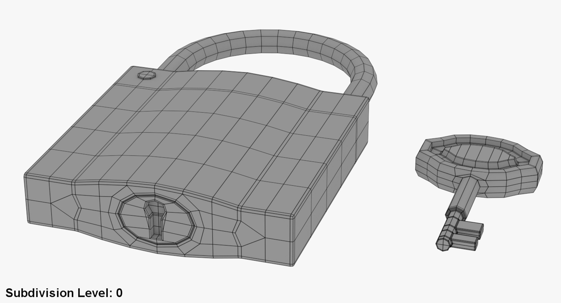 Lock Key Padlock 3d Model