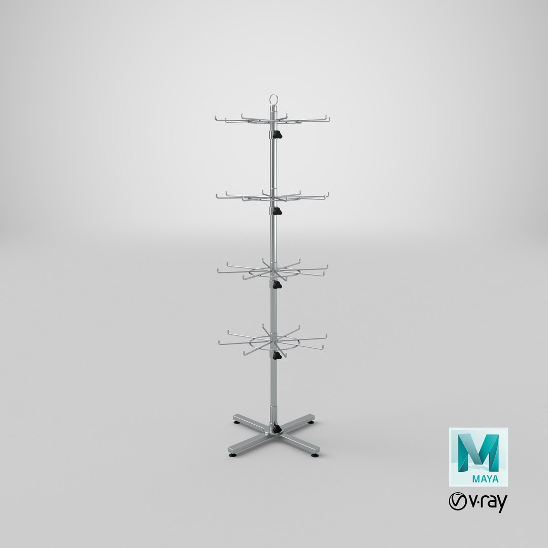 Spinning Rack Type 01 Metal Black And White Model - TurboSquid 1952753