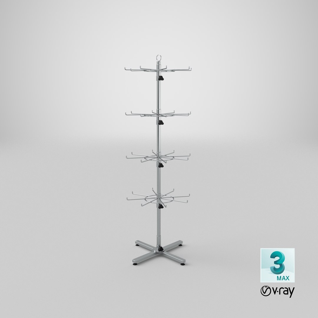 Spinning Rack Type 01 Metal Black And White Model - TurboSquid 1952753