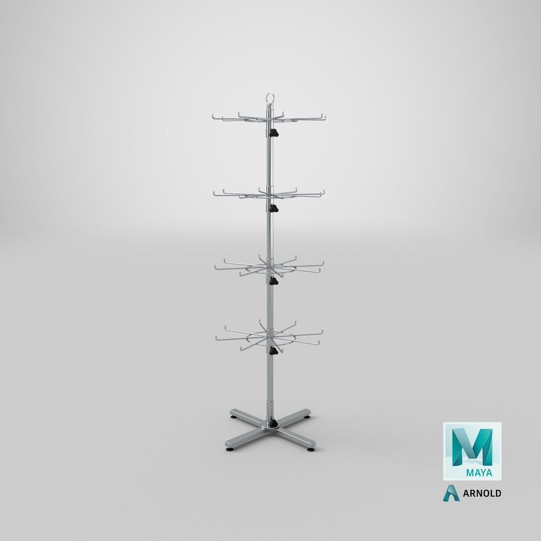 Spinning Rack Type 01 Metal Black And White Model - TurboSquid 1952753